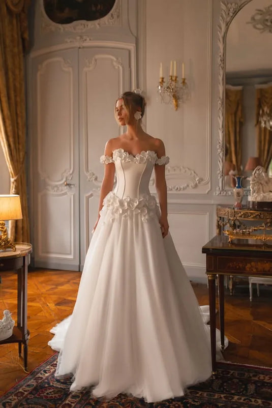 Long Train Wedding Dresses | Elegant gowns with flowing long trains ...