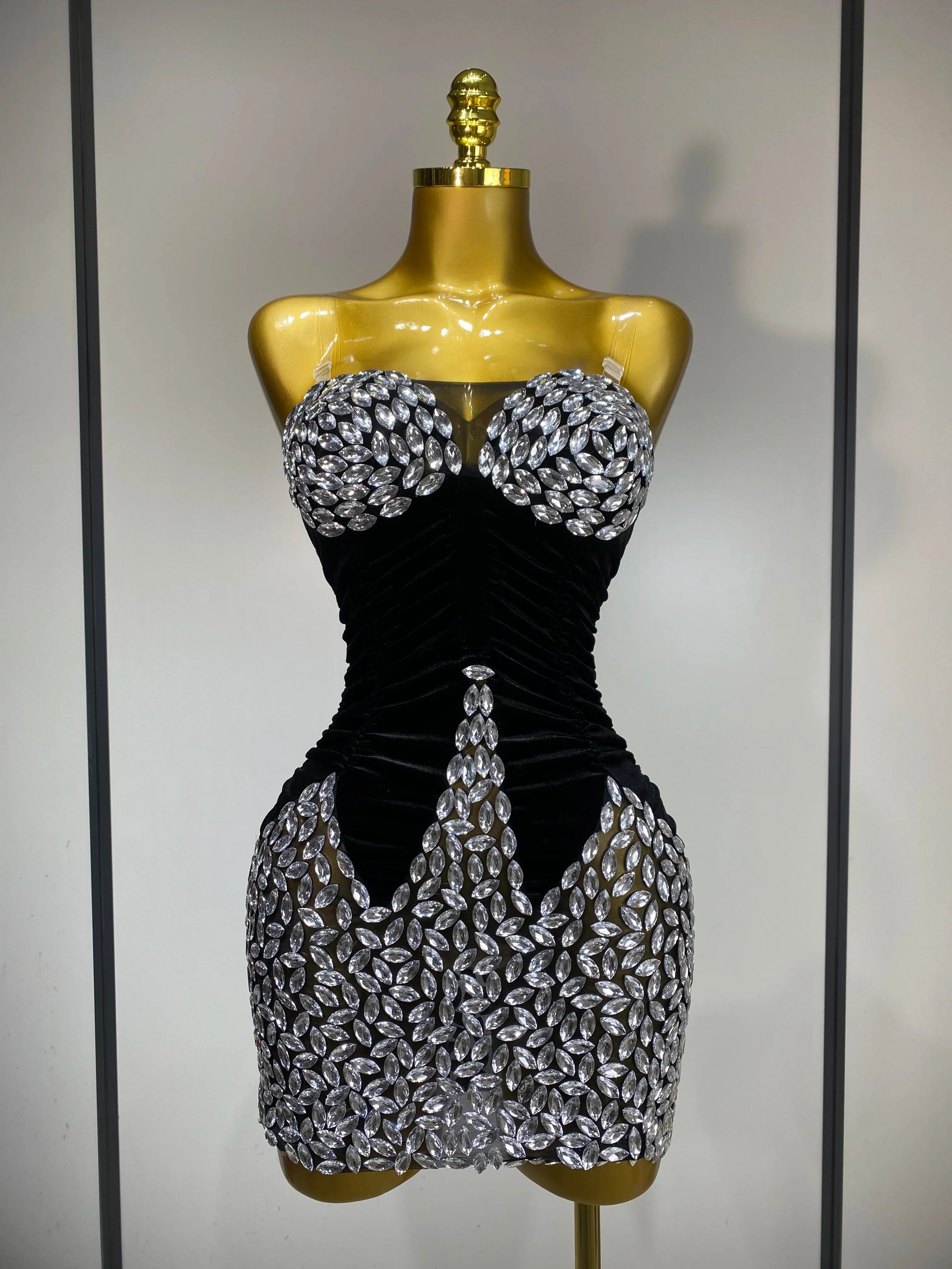 Women Sexy Bodycon Mini Dress Nightclub Elegant Evening Party Birthday ...
