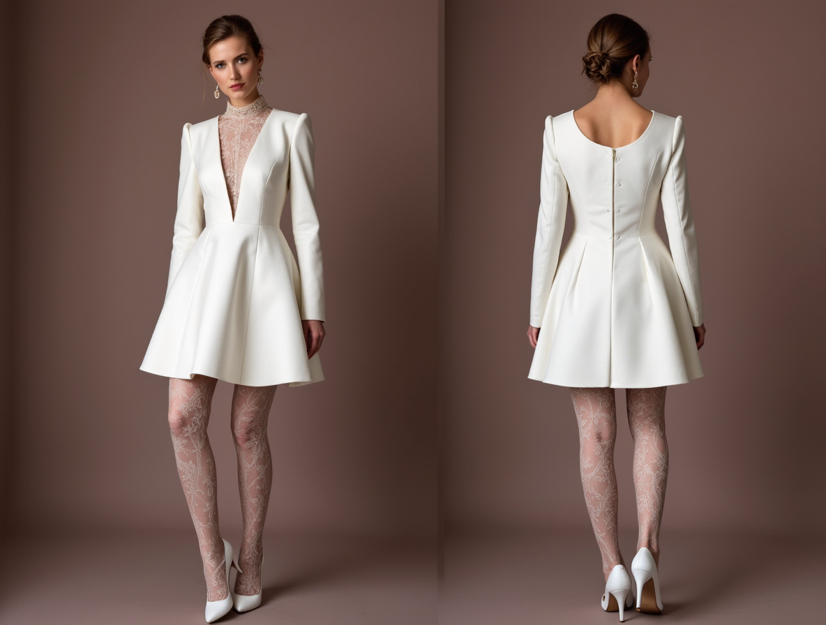 Romantic Short Wedding Dress and Mini Dress with Ruffled Layers for a ...